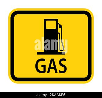 Gas Traffic Sign On White Background Stock Vector Image & Art - Alamy