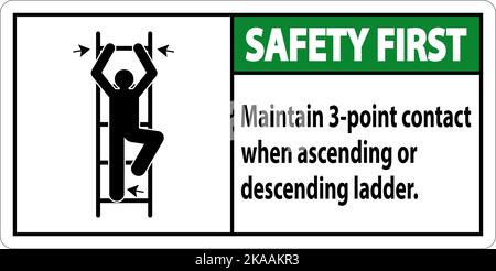 Safety First Maintain 3 Point Contact When Ascending Or Descending ...