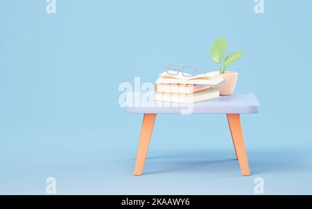 Cartoon style book, 3d rendering. Digital drawing Stock Photo - Alamy