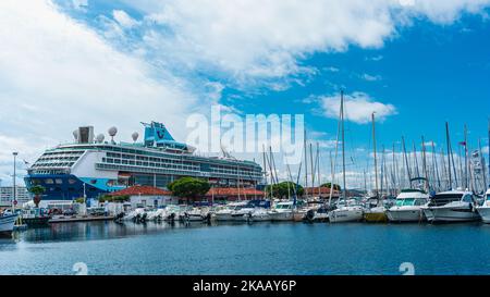 Panorama of TUI Marella Discovery Cruise Ship in Port of Toulon, France, Europe Stock Photo - Alamy