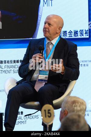 Goldman Sachs CEO David Solomon is interviewed on the floor of the New ...