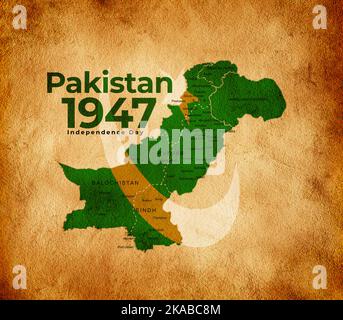Indian Independence 1947 Map