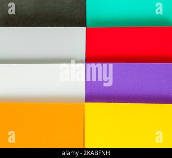 polystyrene forms in different colors and sizes Stock Photo - Alamy