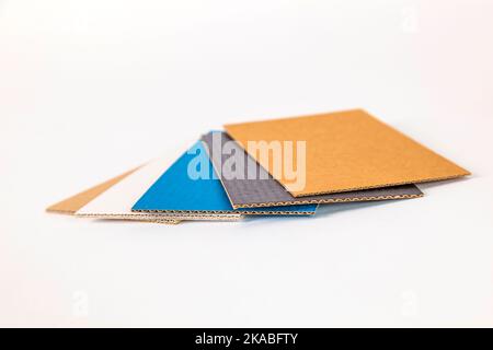 cardboard samples in different thickness and color Stock Photo - Alamy
