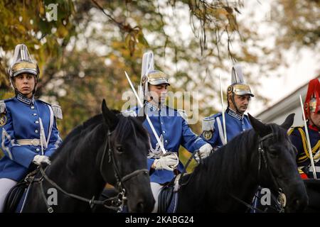 Bucharest, Romania - November 1, 2022: Mounted Romanian Jandarmi (horse ...