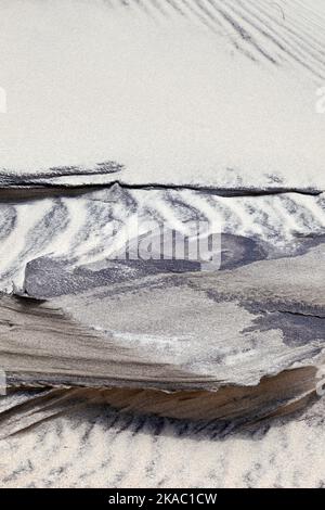 wind forms beautiful structures in the dunes at the beach Stock Photo ...