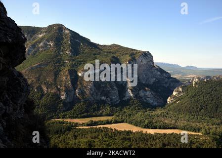 France Drome Saou forest of Saou geological site called pole syncline ...