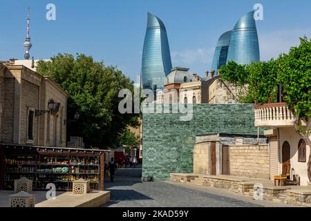 Old City in Baku. Traditional Medieval Architecture. Baku, Republic of ...