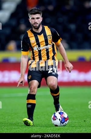Brandon Fleming of Hull City in action during the Sky Bet Championship ...