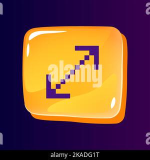 Enlarge pixelated ui icon Stock Vector Image & Art - Alamy