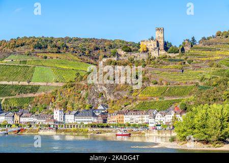 Castle Kaub, Rheinland Pfalz, Germany Stock Photo - Alamy