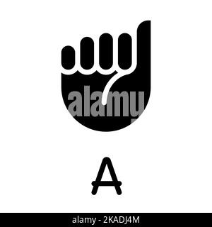 Letter I in American sign language pixel perfect RGB color icon Stock ...