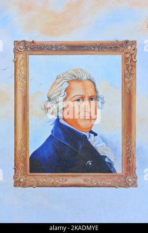 Mural honoring Corsican patriot, statesman and military leader Pasquale ...