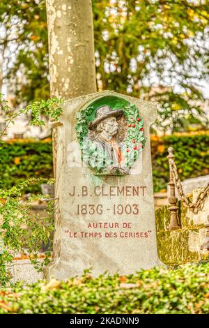 Paris, France - November 2022 : Pere Lachaise Cemetery in Autumn, HDR ...