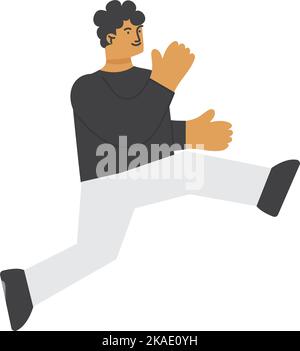 cheerful jumping man avatar Stock Vector Image & Art - Alamy