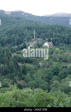 houses in Zarouhla village. Acahia, Greece. Greek landscapes Stock ...