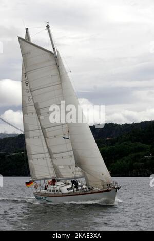 German sail training schooner Esprit Stock Photo - Alamy