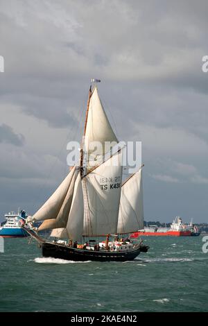British sail training ketch Queen Galadriel Stock Photo - Alamy