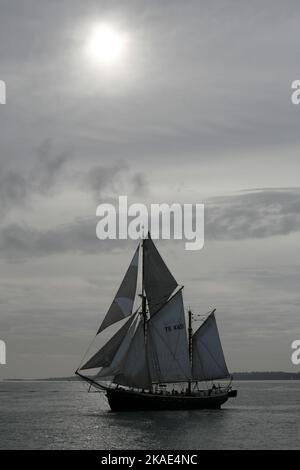 British sail training ketch Queen Galadriel Stock Photo - Alamy