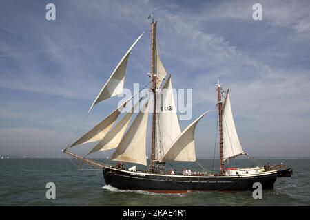 British sail training ketch Queen Galadriel Stock Photo - Alamy