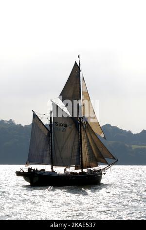 British sail training ketch Queen Galadriel Stock Photo - Alamy