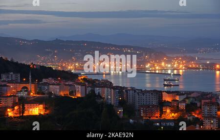 Eregli Town of Zonguldak, Turkey, is an important port city for the ...