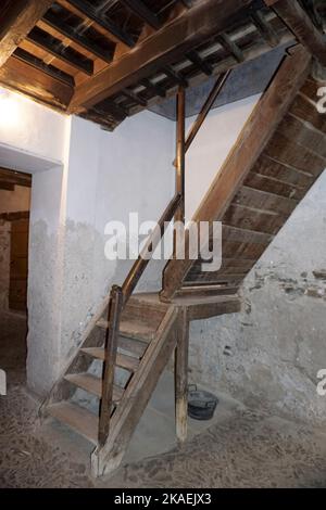 Aritzo, Sardinia, Italy. The "Devilla house", ancient residence XVII ...