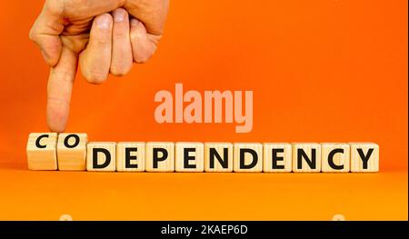 Codependency or dependency symbol. Concept words Codependency and ...