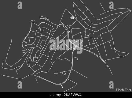 Street roads map of the FILSCH MUNICIPALITY, TRIER Stock Vector Image ...