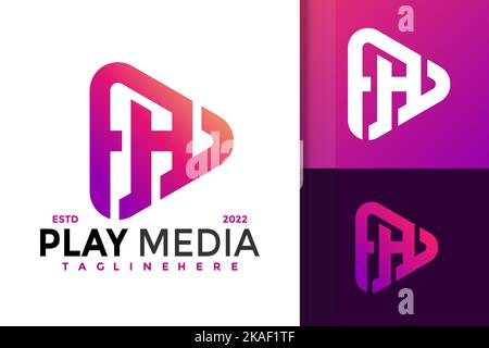 A 2D illustrated background with play button icons patterned like piano ...