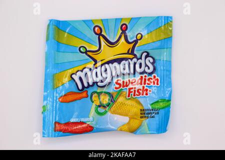 Maynards Swedish Fish Gummy isolated in white background in Surrey, BC ...