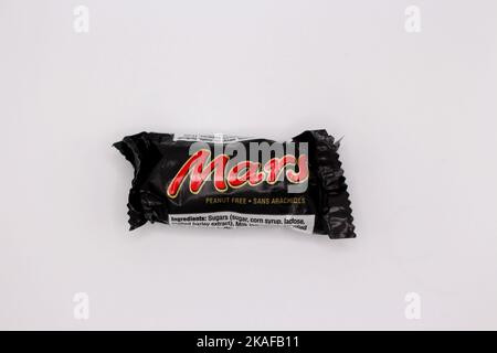 Small mars chocolate bar isolated in white background Stock Photo - Alamy