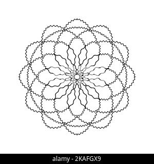 Abstract vector element. Lacy ornamental pattern on white background ...