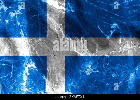 The flag of Shetland is a white or silver Nordic cross on a blue ...