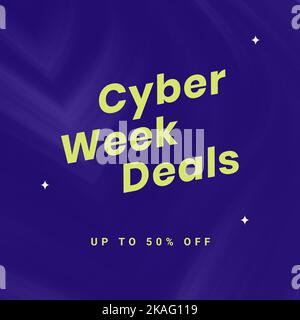 Image of cyber week deals text on purple background Stock Photo - Alamy