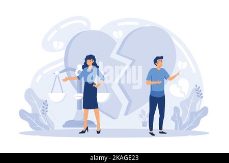 Misunderstanding between two people vector illustration. Cartoon angry ...