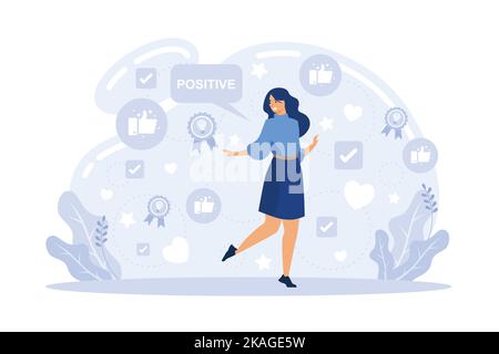 Brain activity. Critical thinking, positive thinking, abstract thinking ...