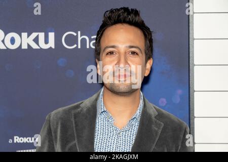 Lin-Manuel Miranda attending 'Weird: The Al Yankovic Story' New York ...