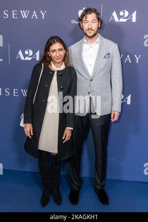 Ottessa Moshfegh and Luke Goebel attend special screening of “Causeway ...