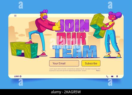 Teamwork of characters with geometric shapes set vector illustration ...