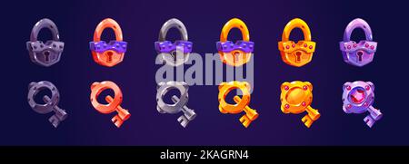 Game UI assets set. Gaming user interface victory trophy icons ...