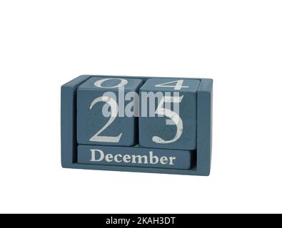 a calendar with the date of december 25, the Christmas day on a ...