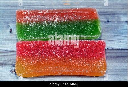plain jelly colorful taffy candy sweets with flavors covered with sugar ...