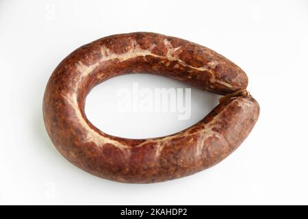 Homemade kangal sucuk made from various spice mixtures used in Turkish ...