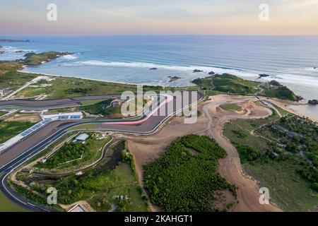 Aerial view of Mandalika International Street Circuit, Mandalika ...