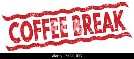 COFFEE BREAK text written on pink-black lines stamp sign Stock Photo ...
