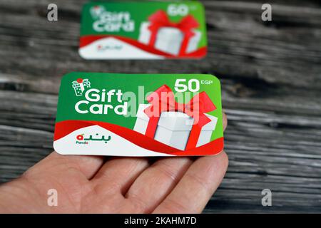 Cairo, Egypt, September 15 2022: Panda super gift card of 50 EGP LE ...