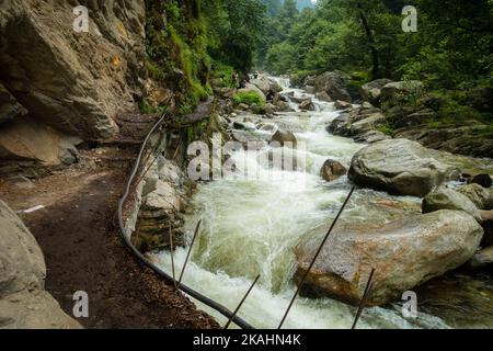 River flowing ( Barati Nala ) alongside Shrikhand Mahadev kailash Yatra ...