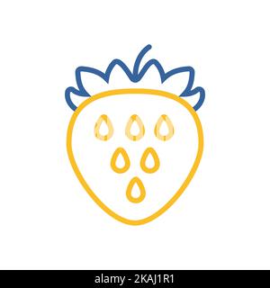 Strawberry vector icon. Graph symbol for food and drinks web site, apps ...
