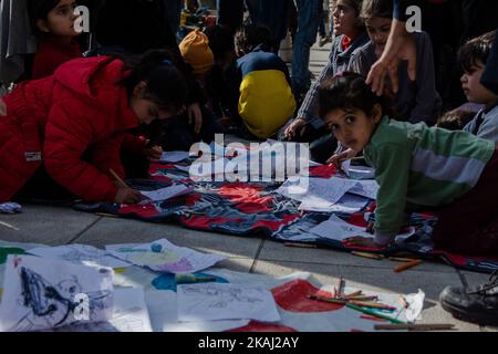 Afghan refugees stuck in victoria square in Athens. Greece, Athens 22 ...